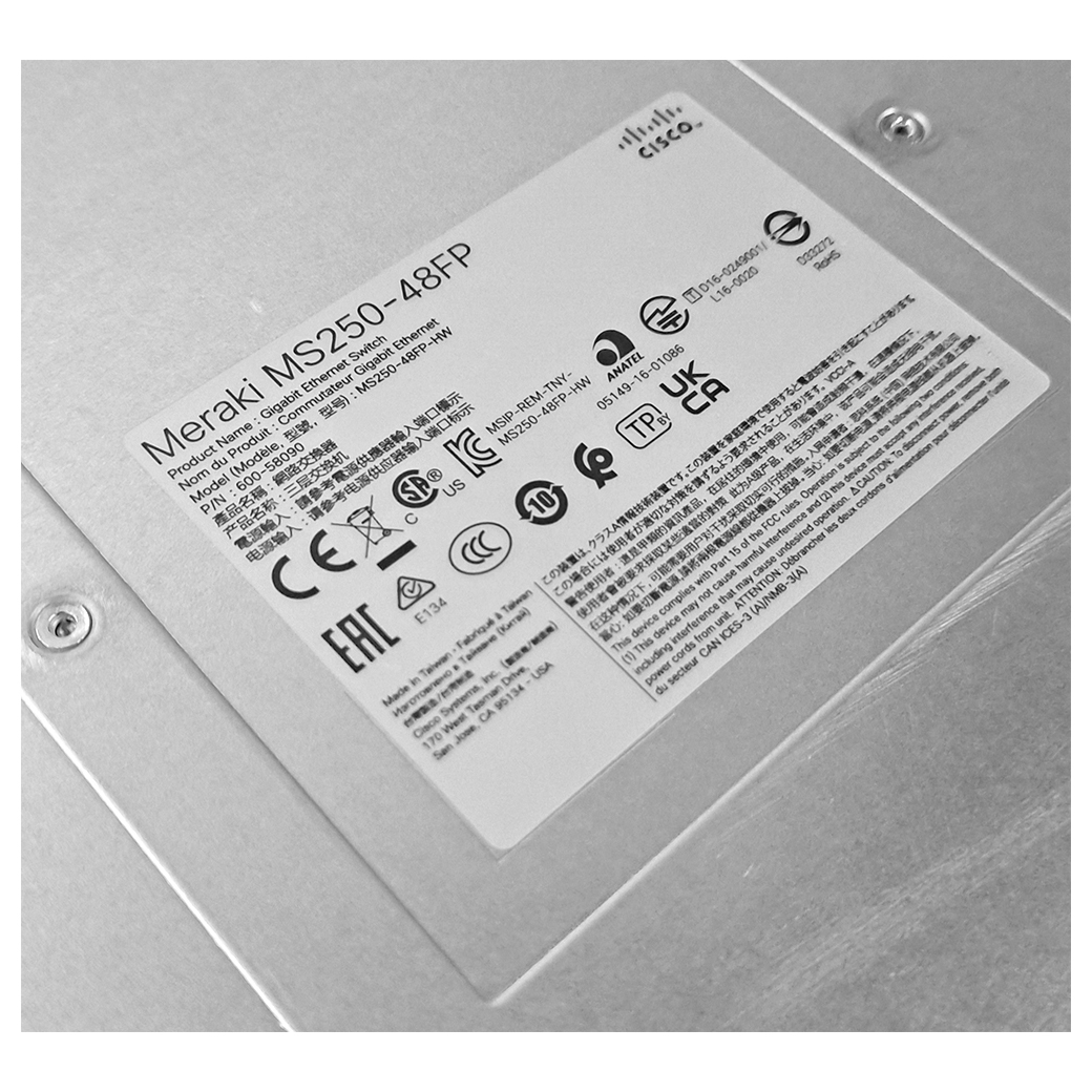 MS250-48FP-HW | Cisco Switch | Meraki MS250 Series – NetworkTigers