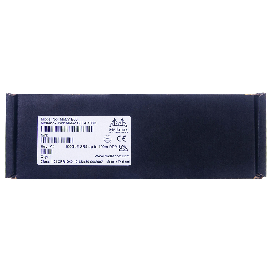 MMA1B00-C100D | Mellanox QSFP-100G | BASE-SR4 100 Gigabit - new – NetworkTigers
